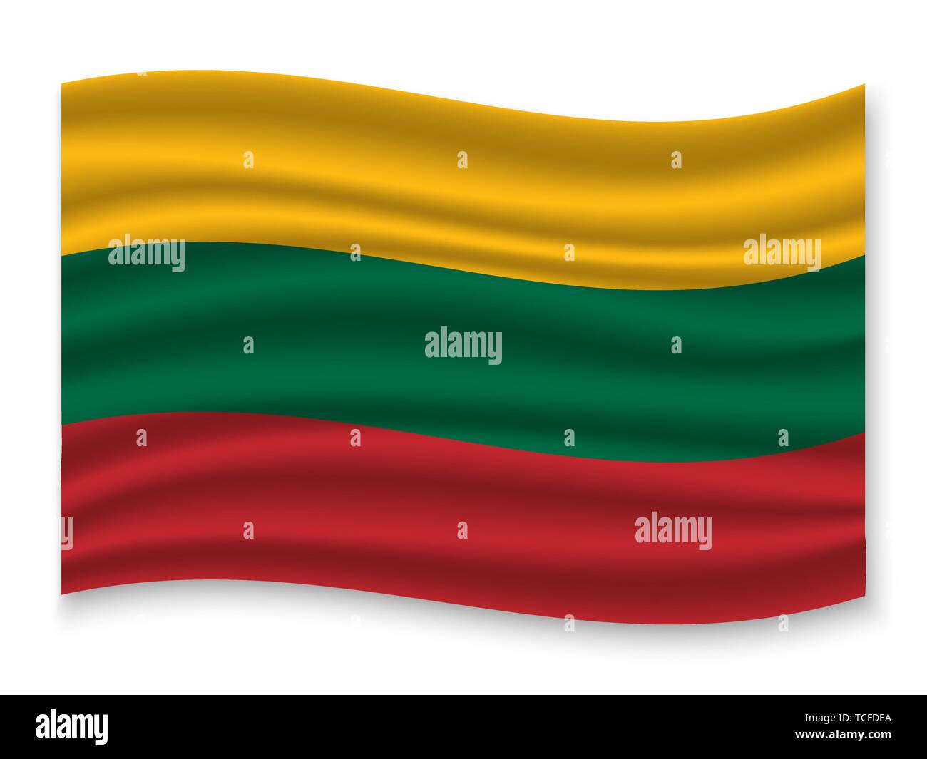 Lithuania 3d flag waving Stock Vector Images - Alamy