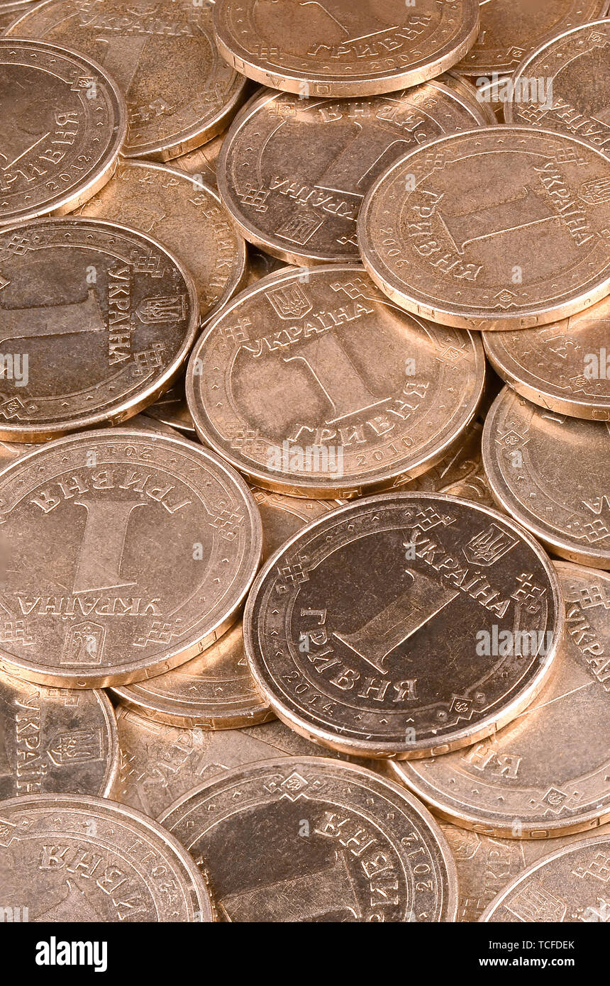 Large pile of big golden coins. Financial success money background for ...