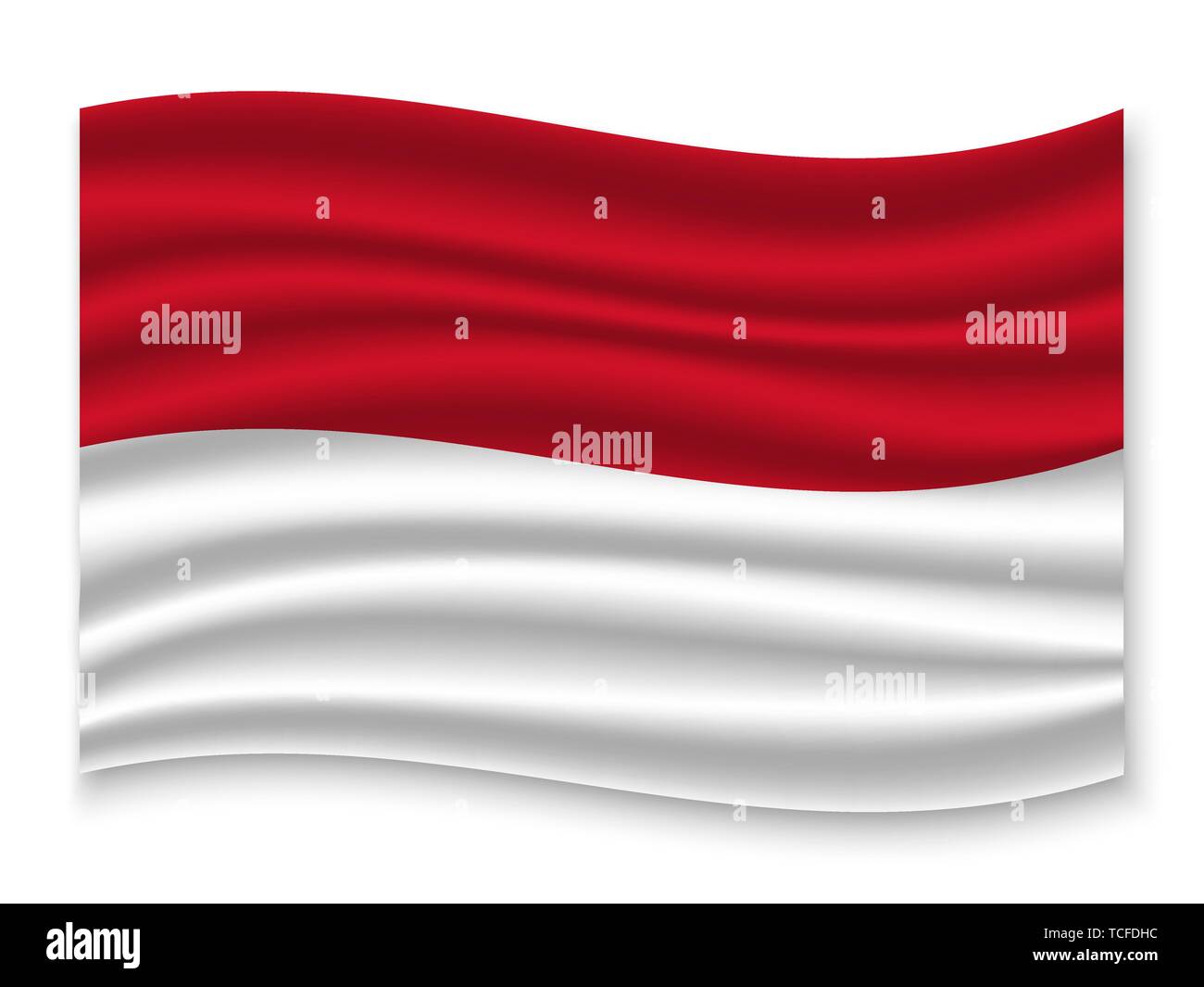 3D Waving Flag of Monaco . Template for your design Stock Vector Image ...