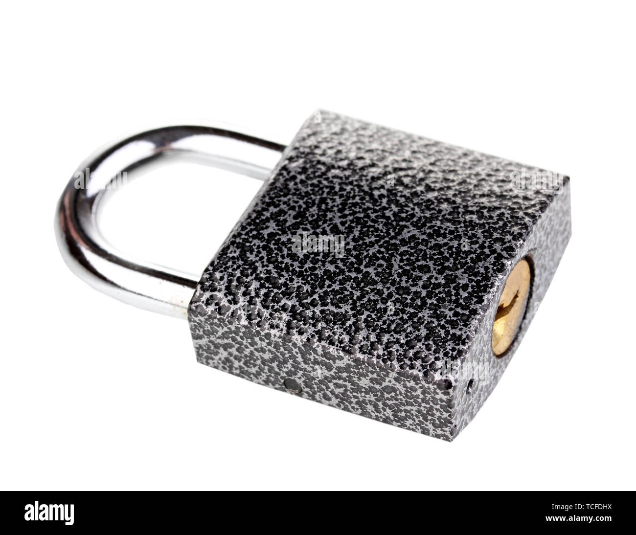 Modern padlock isolated on white Stock Photo - Alamy