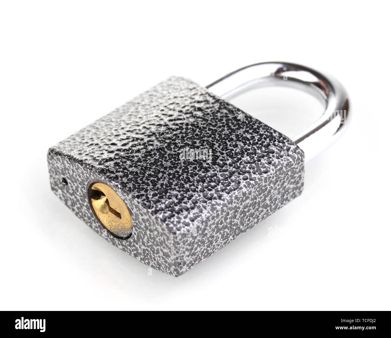 Modern padlock isolated on white Stock Photo - Alamy