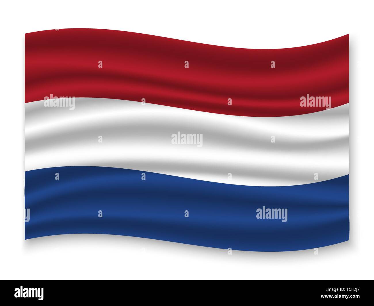 3D Waving Flag of Netherlands . Template for your design Stock Vector ...