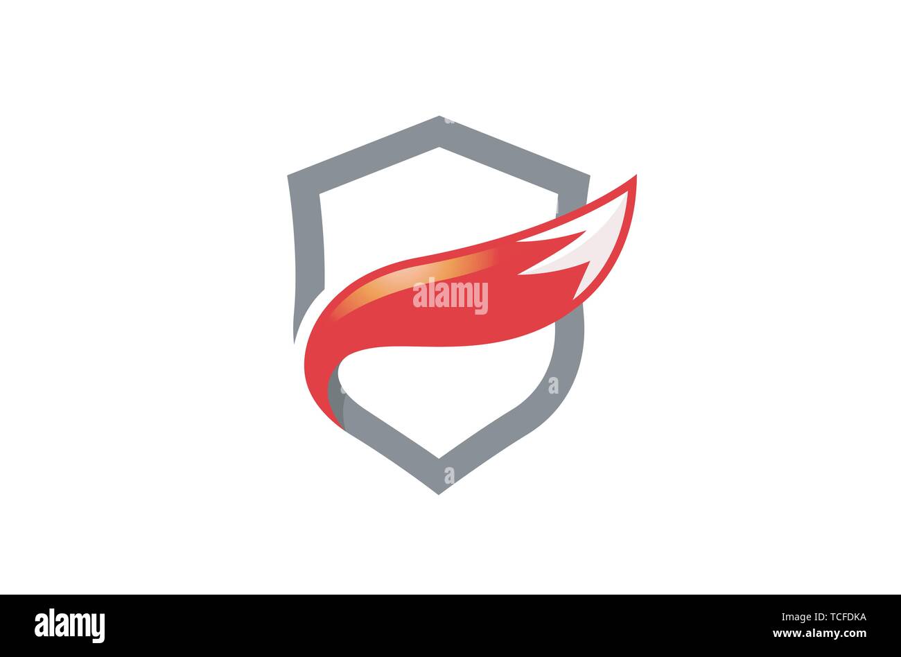 Creative Abstract Fox Tail Shield Protection Security Logo Design ...