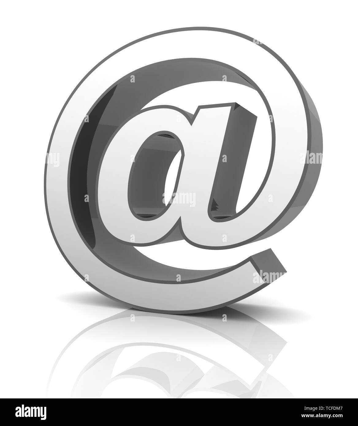 e mail sign 3d illustration isolated on white background Stock Photo ...