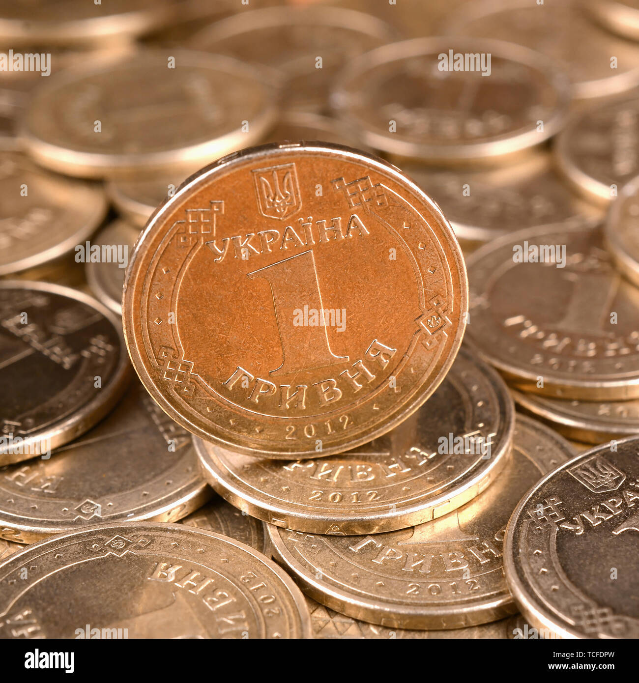 Large pile of big golden coins. Financial success money background for ...