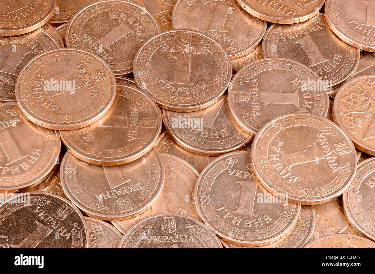 Large pile of big golden coins. Financial success money background for ...
