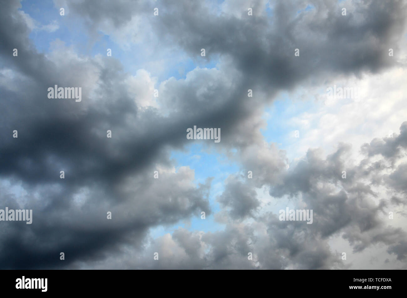 Beautiful clouds with blue sky background. Nature weather, cloud blue ...