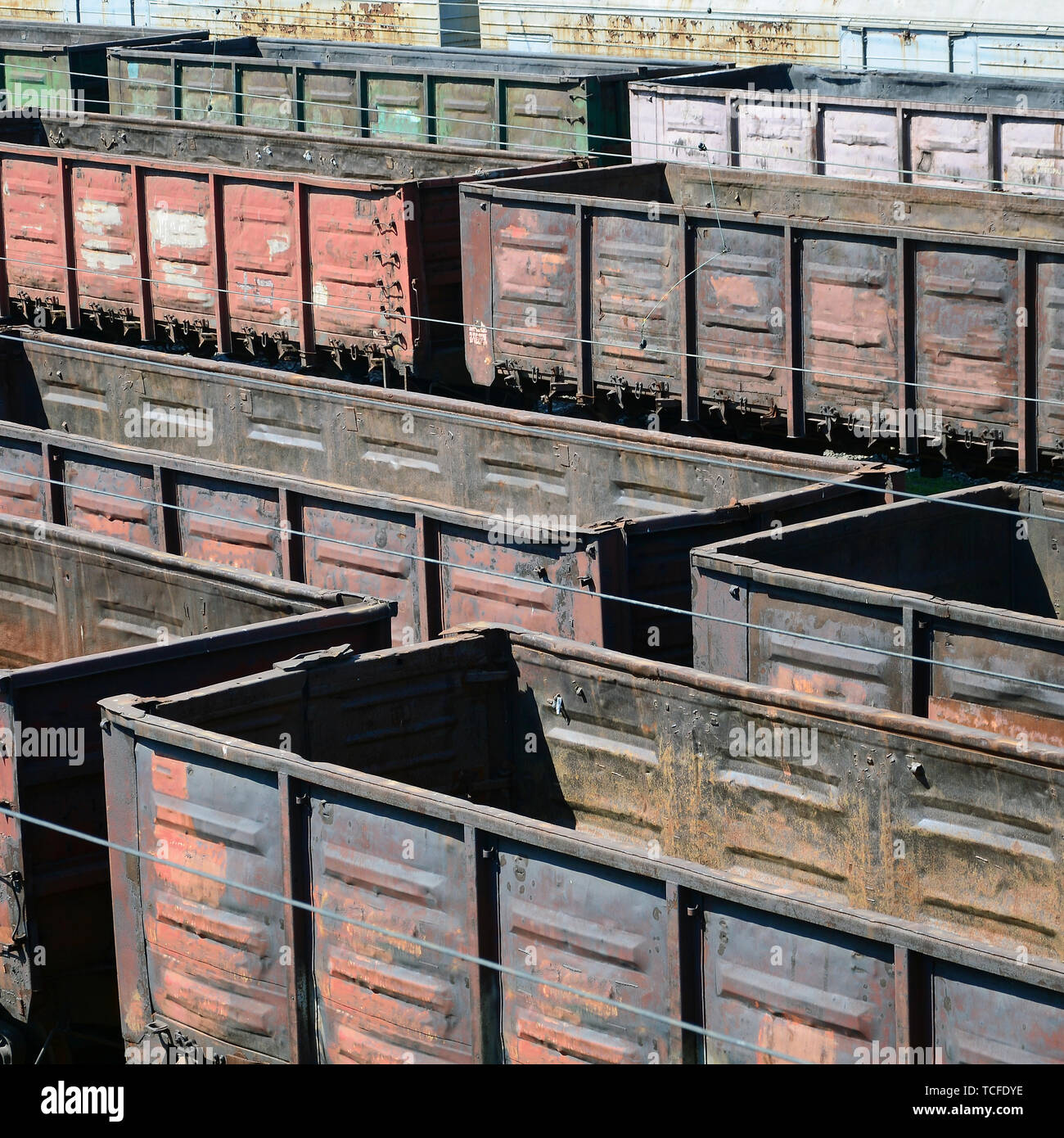 Open top rail car hi-res stock photography and images - Alamy