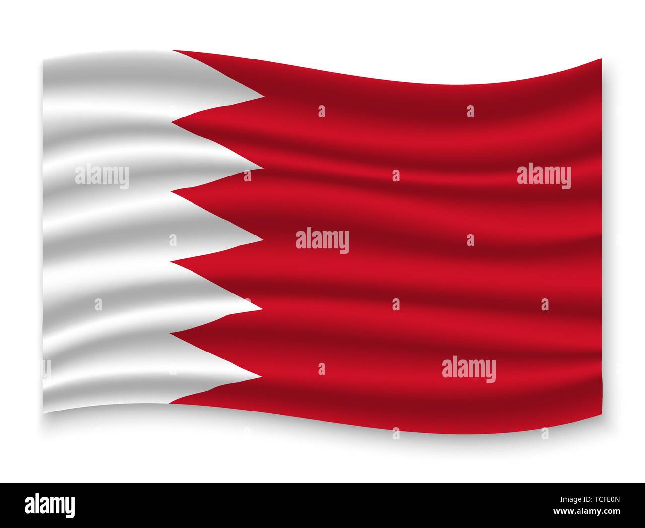 3D Waving Flag of Bahrain . Template for your design Stock Vector Image ...