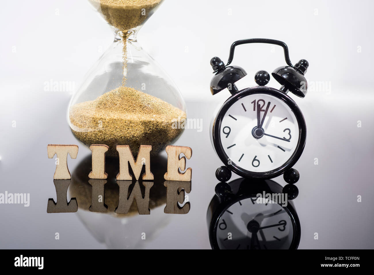 Hourglass as time passing concept. Abstract photo of time Stock Photo ...