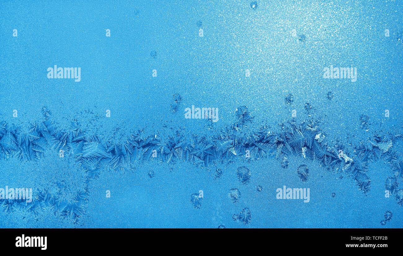 Texture of natural ice pattern on winter glass Stock Photo - Alamy