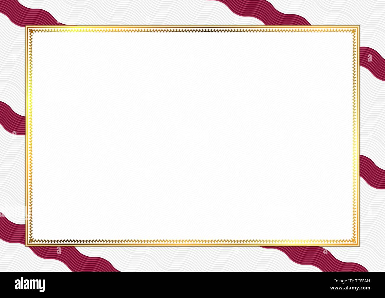 Border made with Qatar national colors. Template elements for your ...