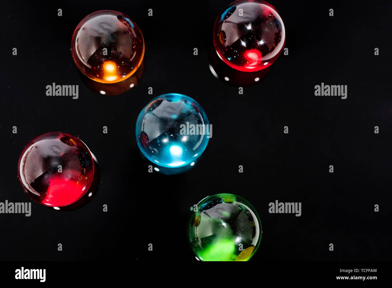 Small glass balls in abstract macro composition Stock Photo - Alamy