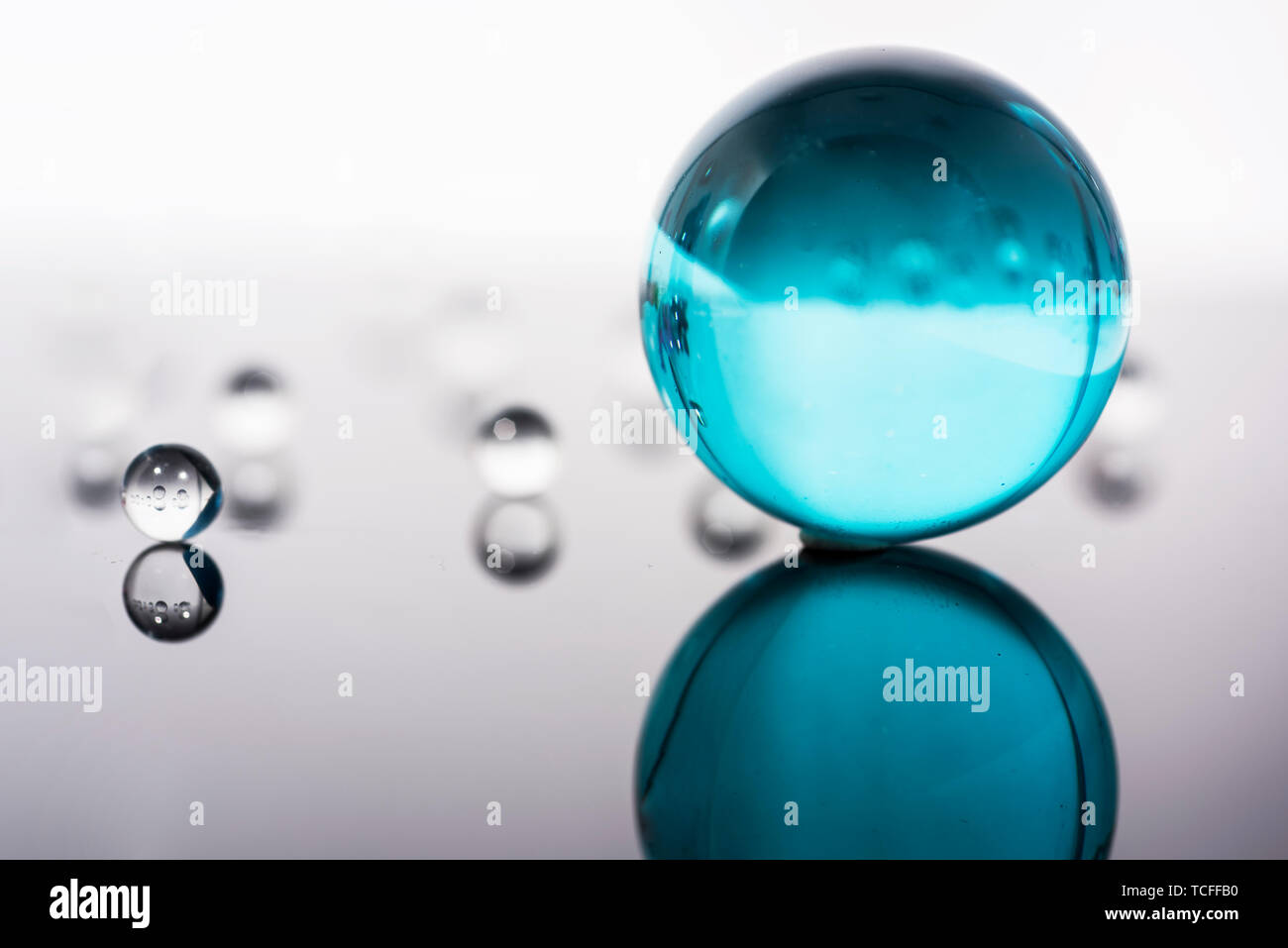 Small glass balls in abstract macro composition Stock Photo - Alamy