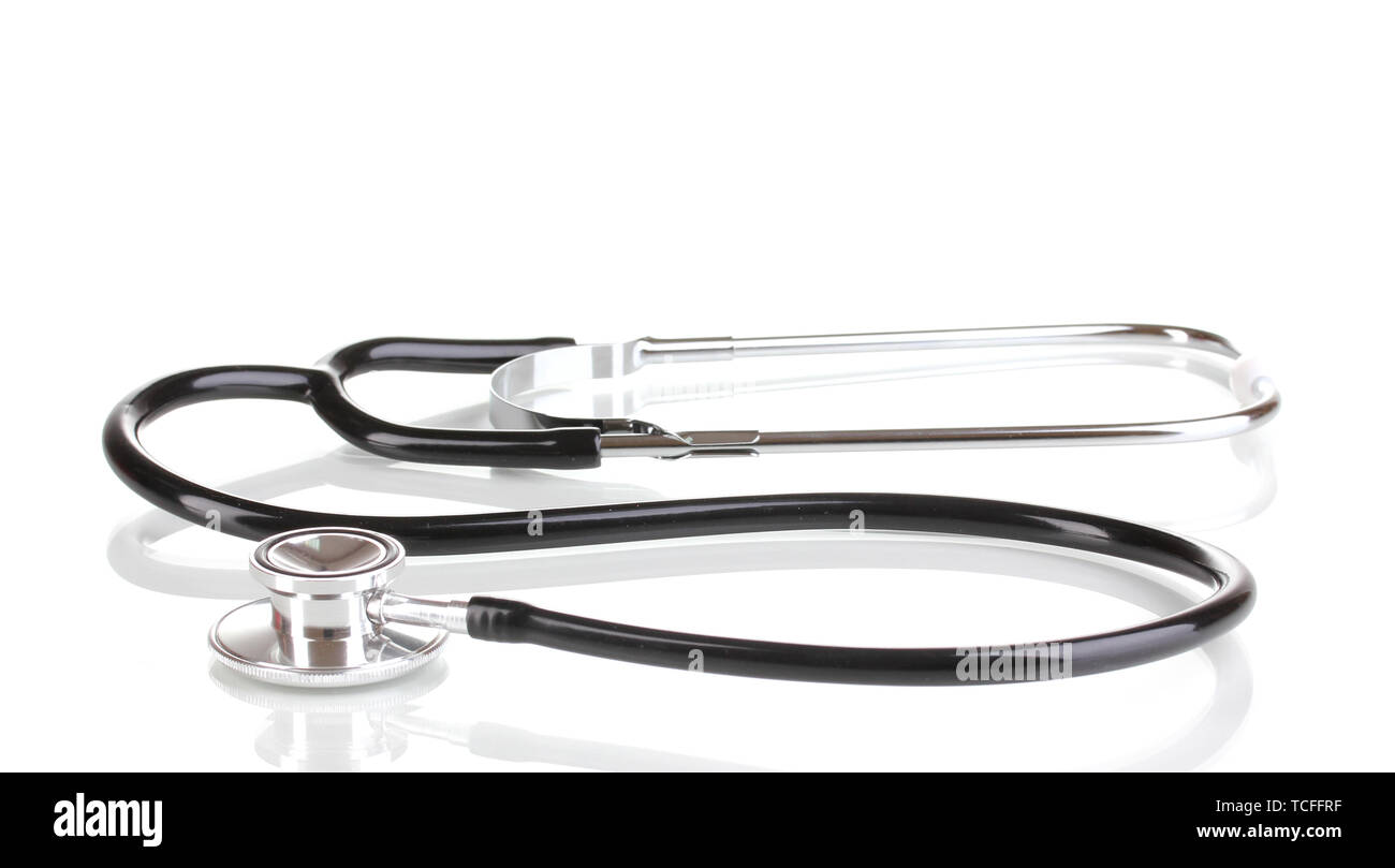 Medical stethoscope isolated on white Stock Photo - Alamy