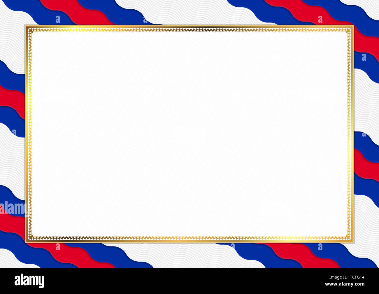 Border made with Cambodia national colors. Template elements for your ...
