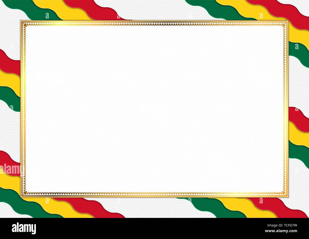 Border made with Ghana national colors. Template elements for your ...