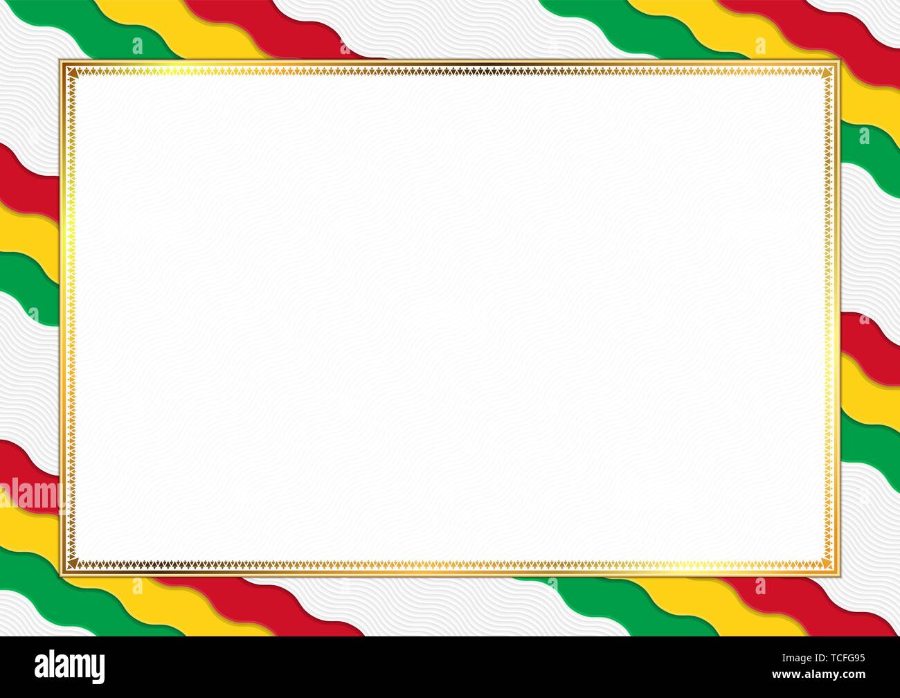Border made with Guyana national colors. Template elements for your ...