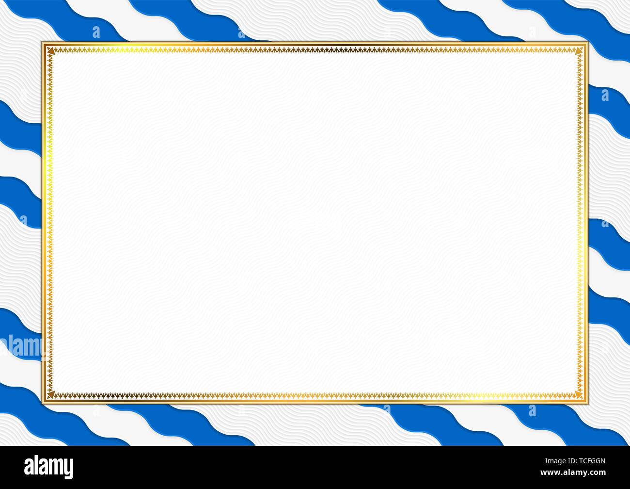 Border made with Nicaragua national colors. Template elements for your ...