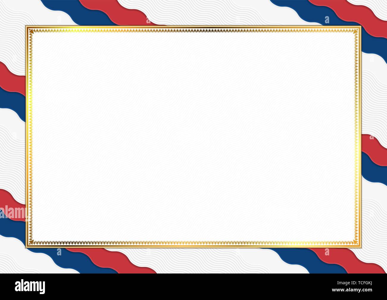 Border made with Serbia national colors. Template elements for your ...