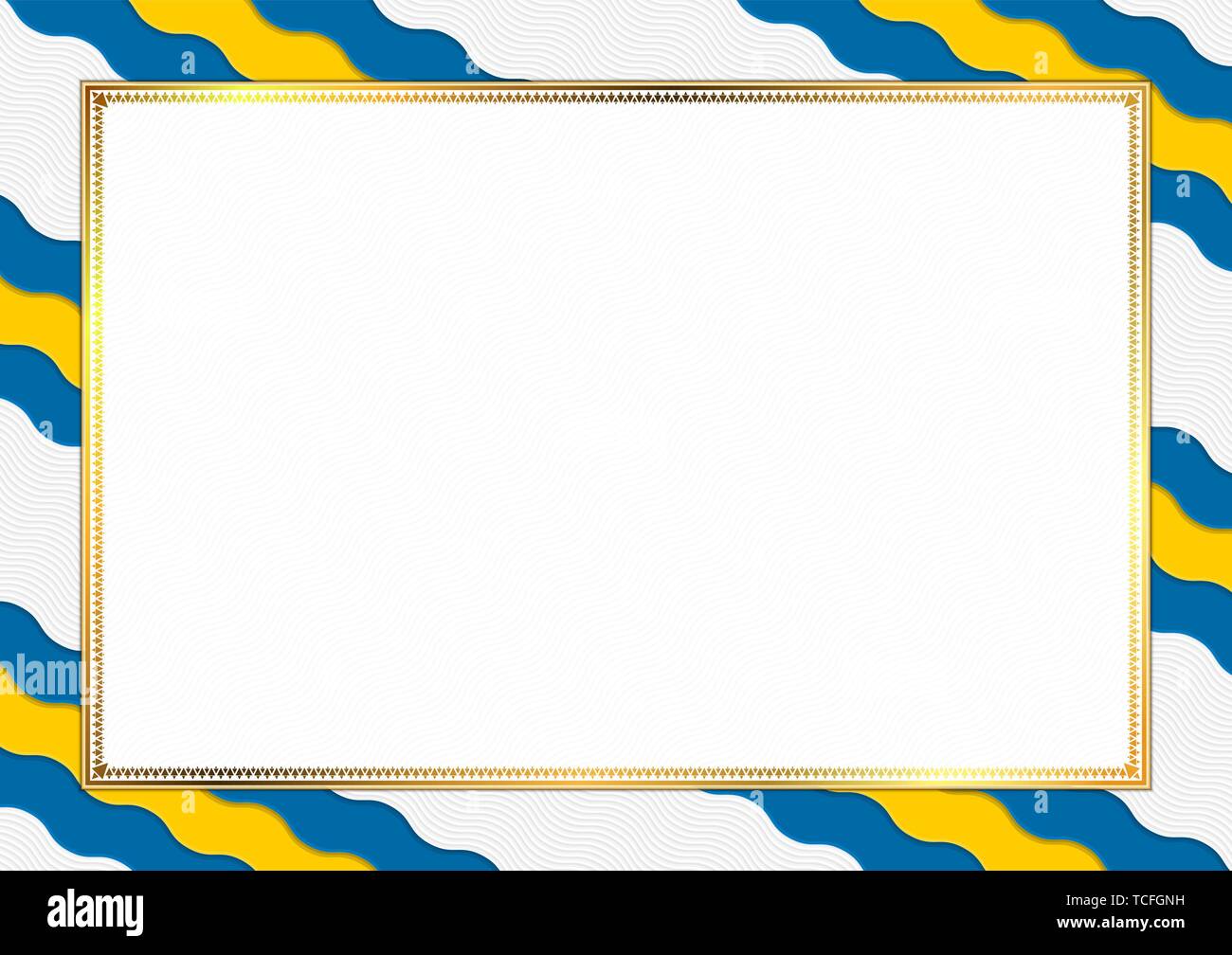 Border made with Sweden national colors. Template elements for your ...