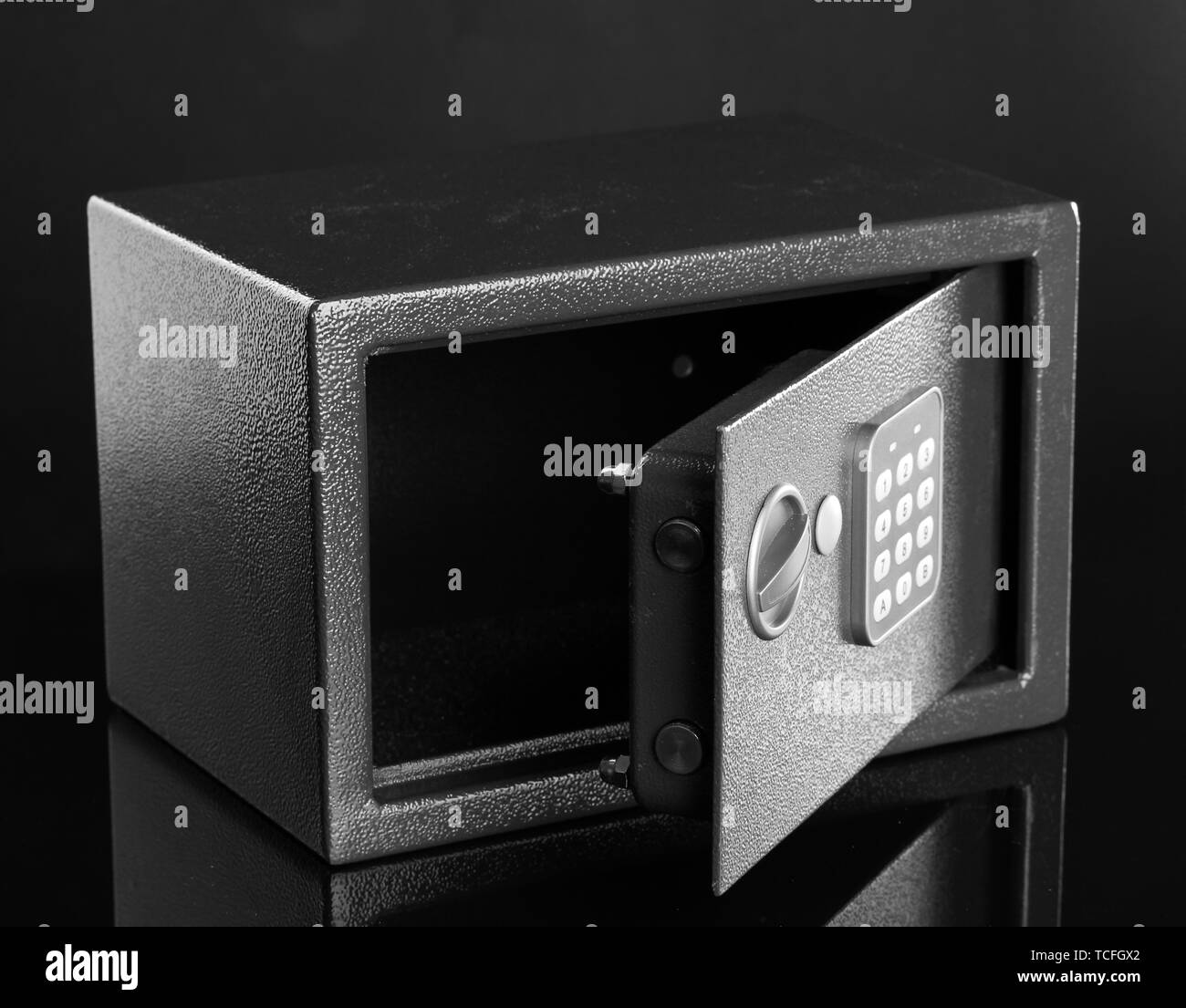 safe on black background Stock Photo - Alamy