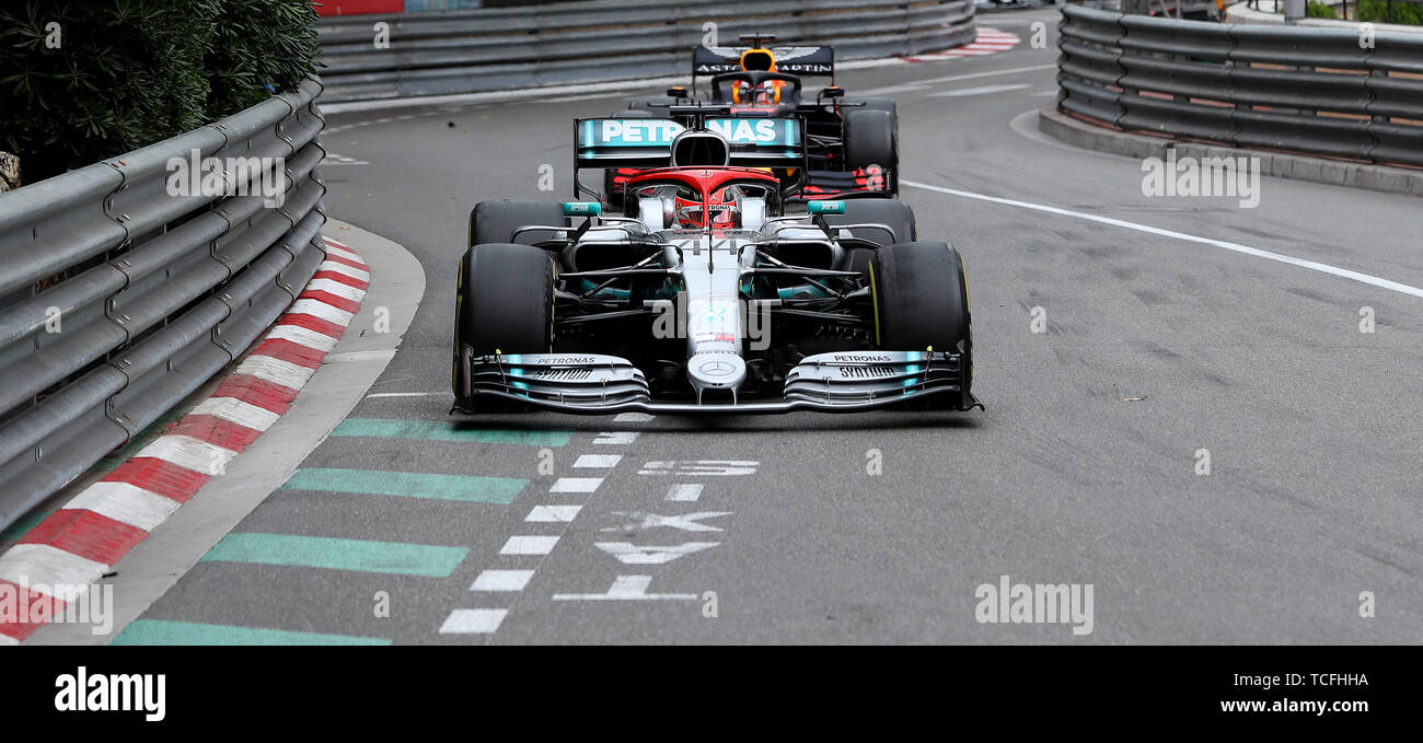 Mercedes Lewis Hamilton during the 2019 Monaco Grand Prix at the ...