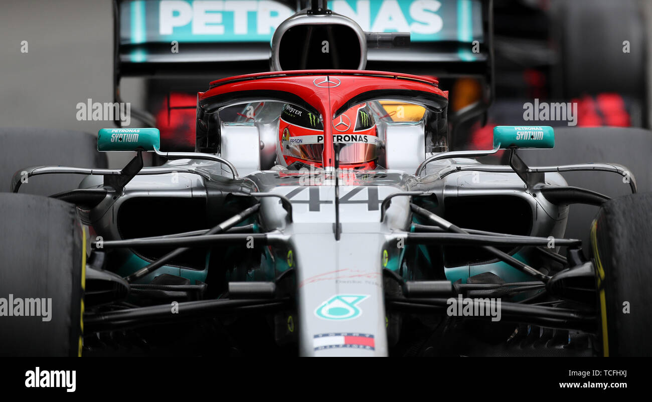 Mercedes Lewis Hamilton during the 2019 Monaco Grand Prix at the ...