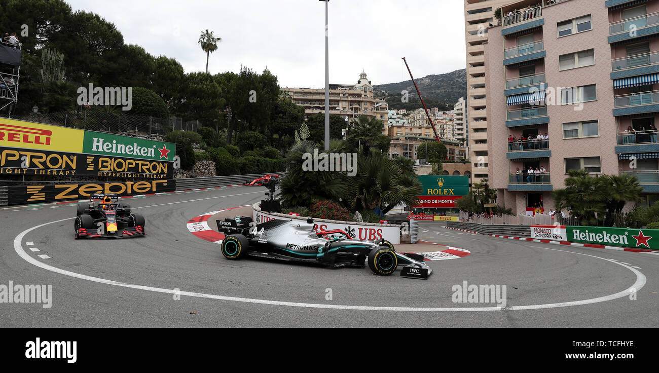 Mercedes Lewis Hamilton during the 2019 Monaco Grand Prix at the ...
