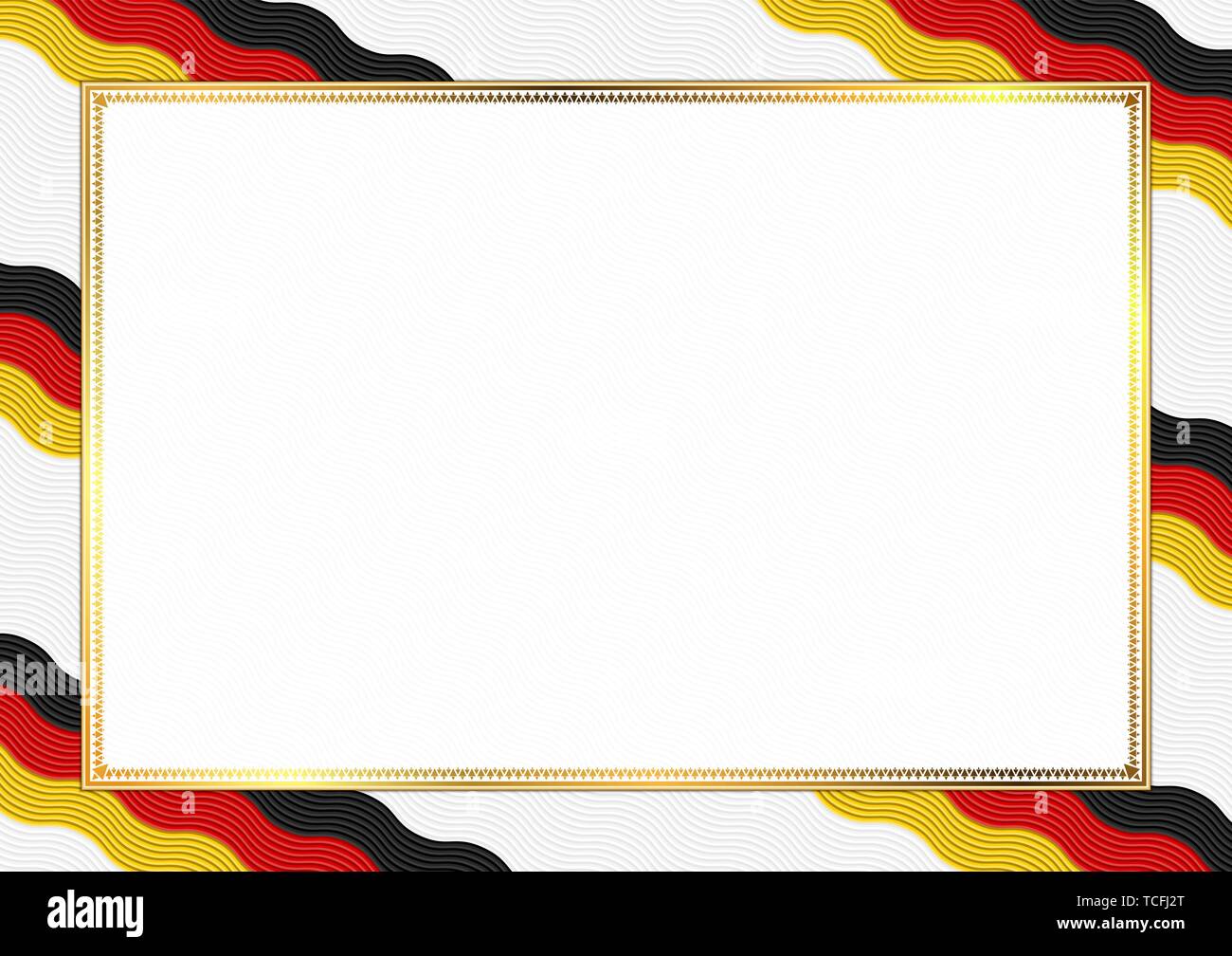 Border made with Germany national colors. Template elements for your ...