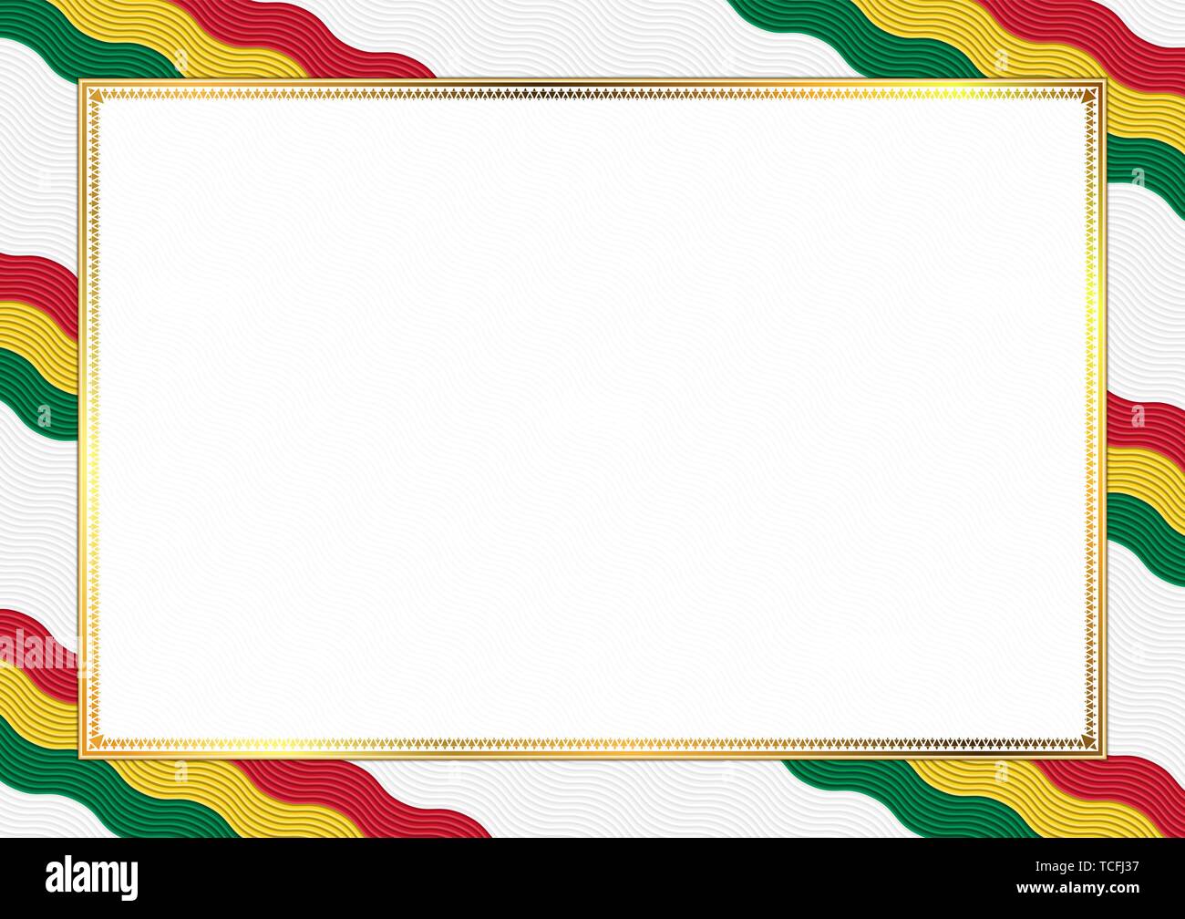 Border made with Ghana national colors. Template elements for your ...