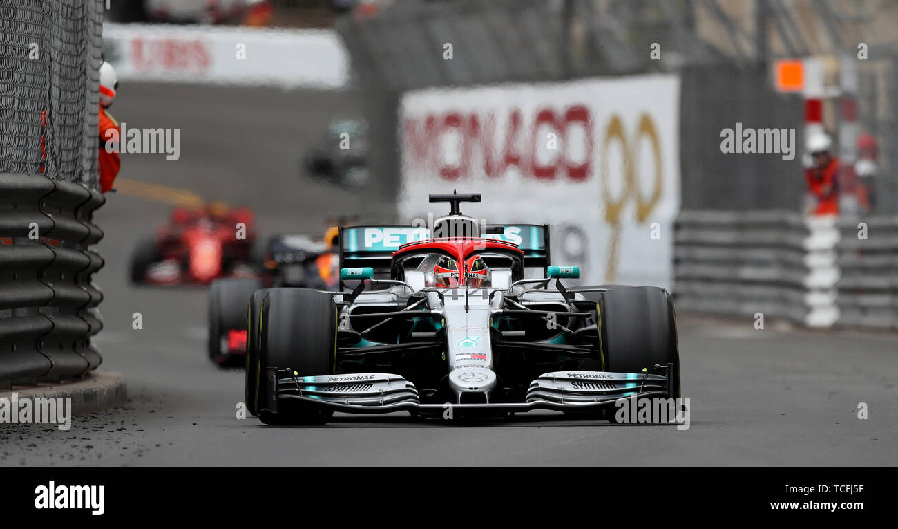 Mercedes Lewis Hamilton during the 2019 Monaco Grand Prix at the ...