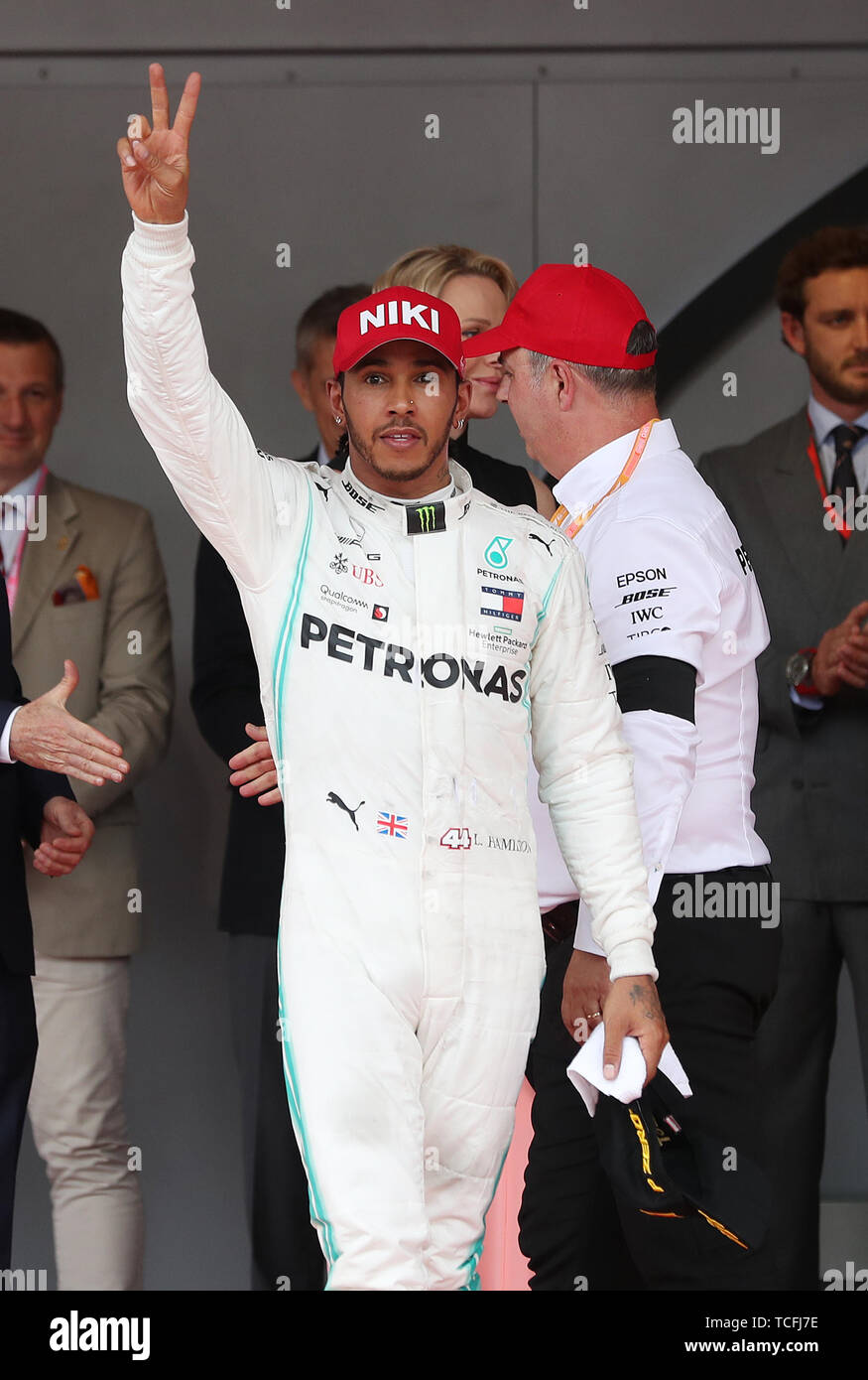 Mercedes Lewis Hamilton during the 2019 Monaco Grand Prix at the ...