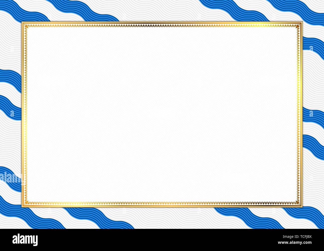 Border made with Nicaragua national colors. Template elements for your ...