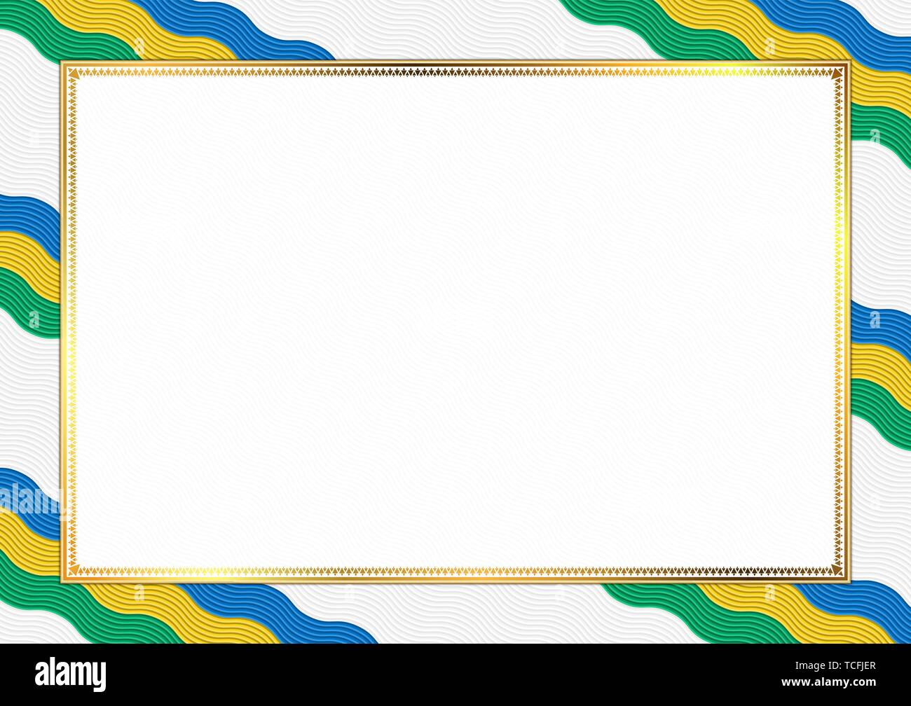 Border made with Saint Vincent and the Grenadines national colors ...
