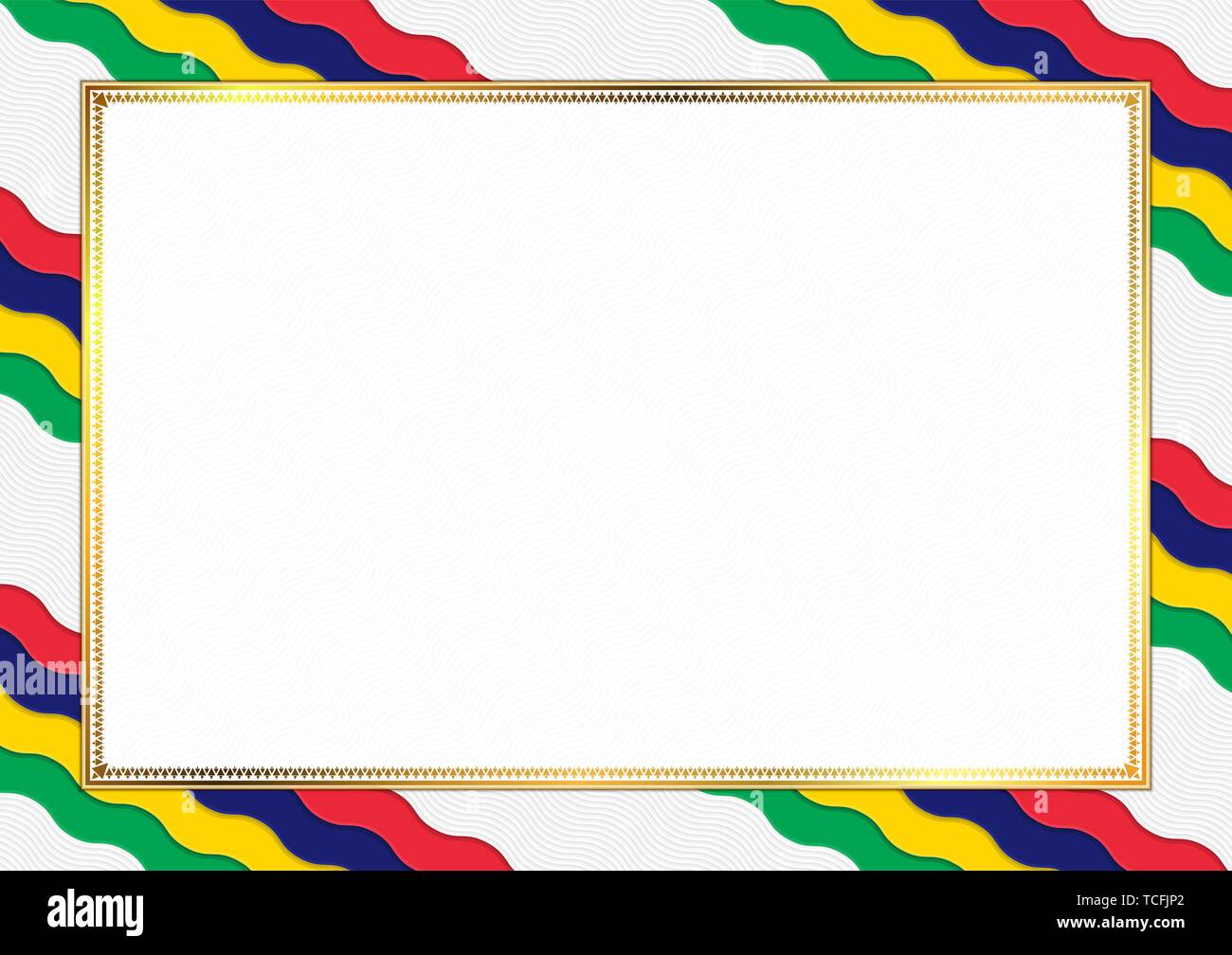 Border made with Mauritius national colors. Template elements for your ...