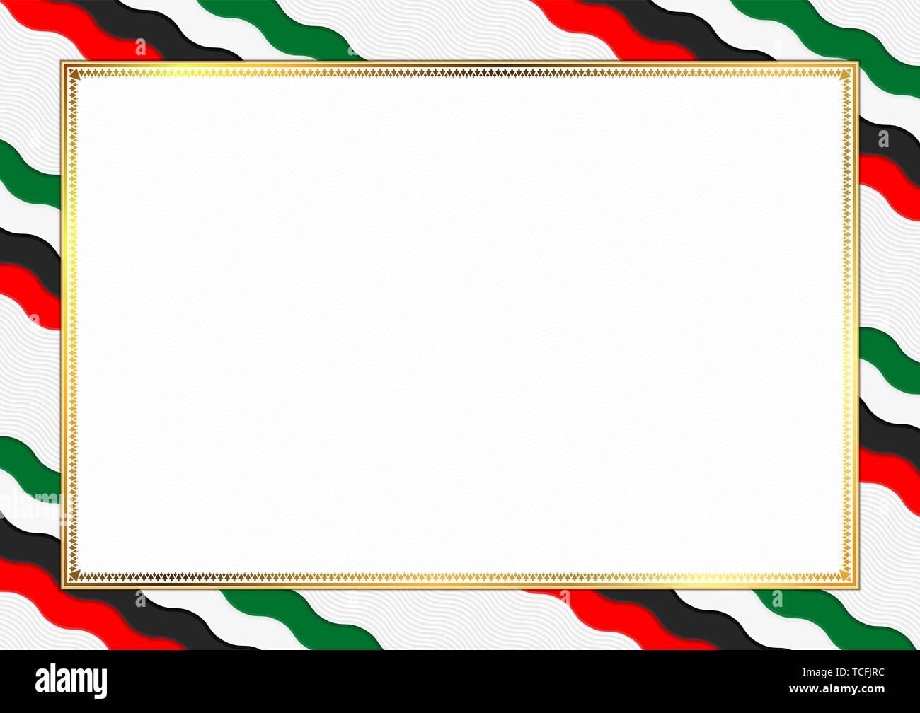 Border made with United Arab Emirates national colors. Template ...