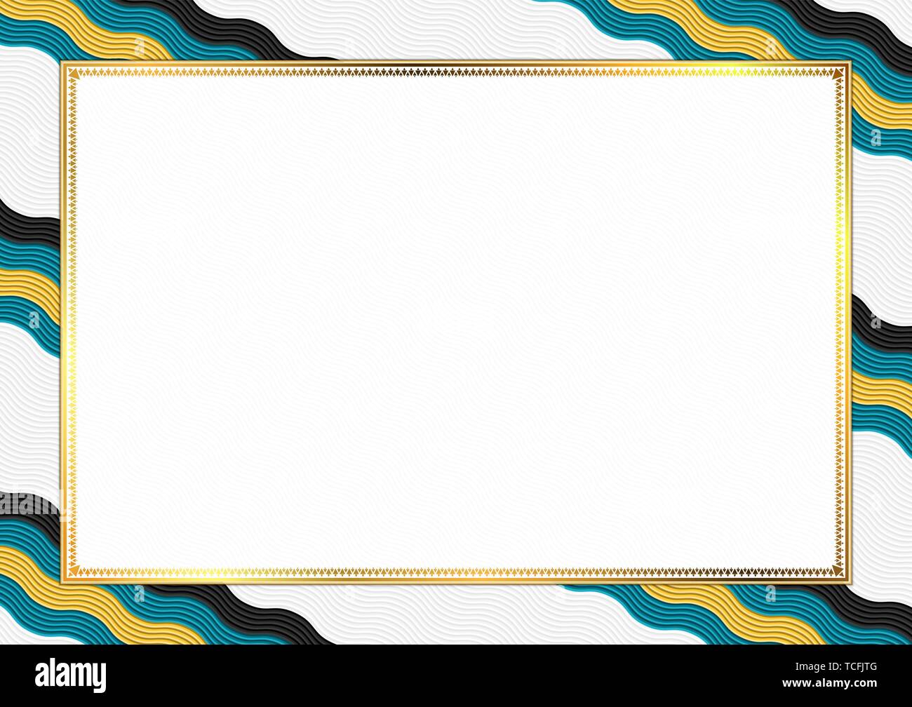 Border made with Bahamas national colors. Template elements for your ...