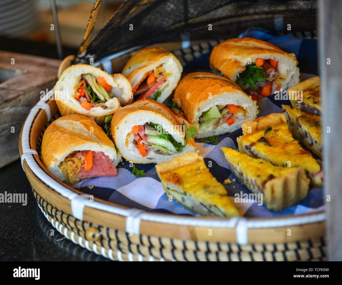 Vietnamese bread (Banh Mi) for breakfast at luxury resort Stock Photo ...