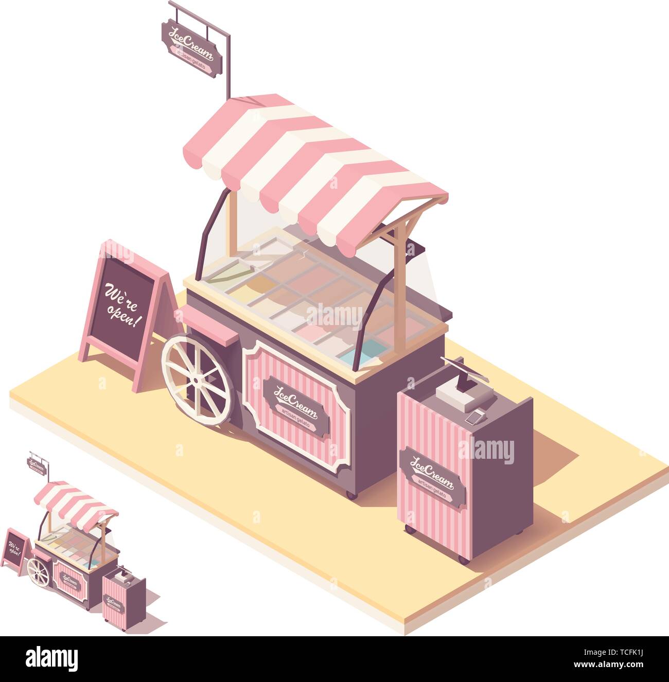 Gelateria ice cream Cut Out Stock Images & Pictures - Alamy