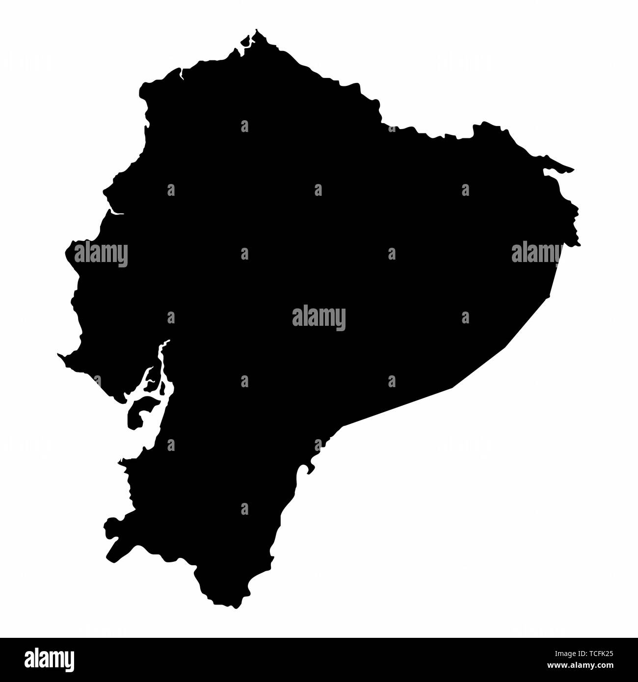 Map Of Ecuador At Night