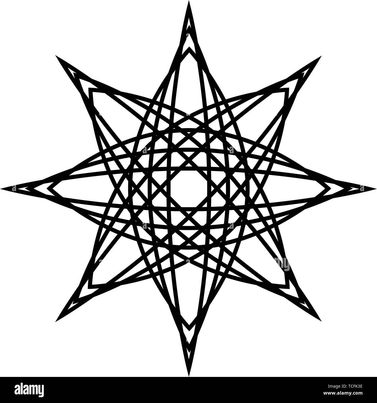 Radial Symmetry Art Black And White