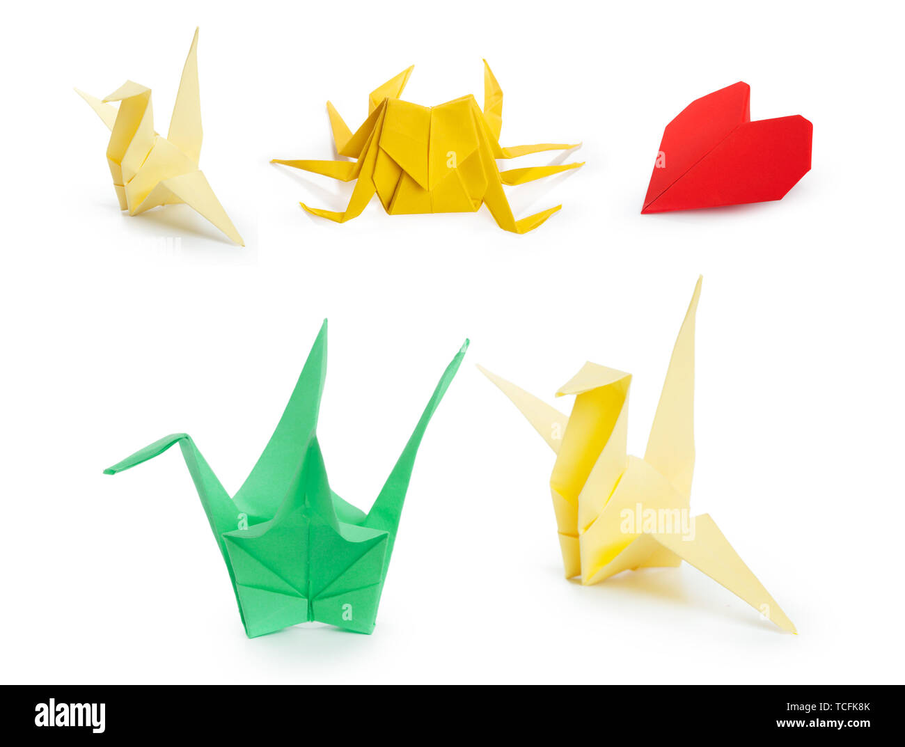 Collage of different origami papers Stock Photo - Alamy