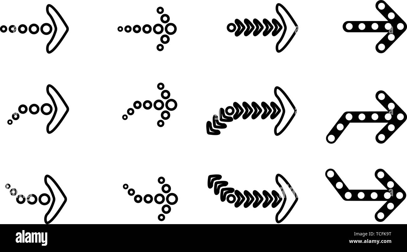 Set of stylised black arrows Stock Vector Image & Art - Alamy