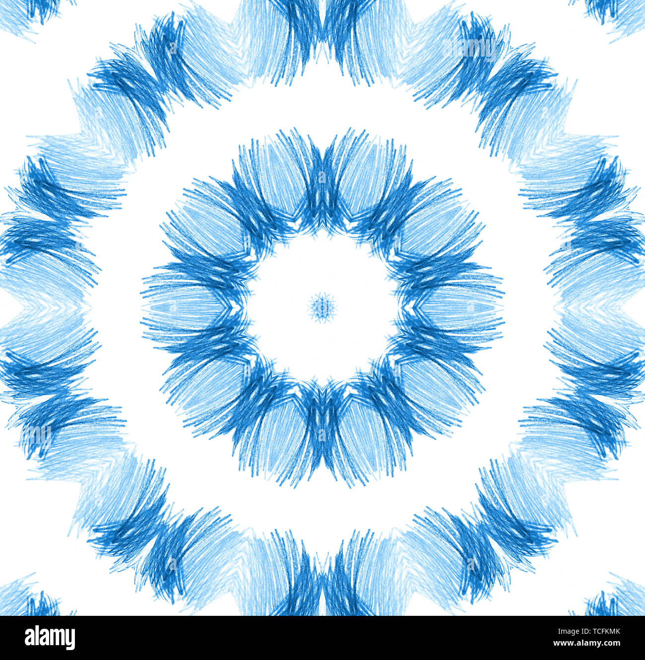 Abstract blue pencil drawn pattern on white background Stock Photo - Alamy