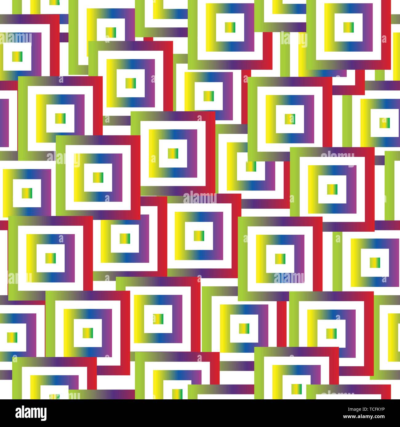 seamless pattern with abstract colorful squares vector - geometrical ...
