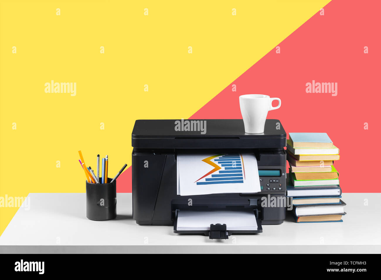Printer, copier, scanner. Office table Stock Photo - Alamy
