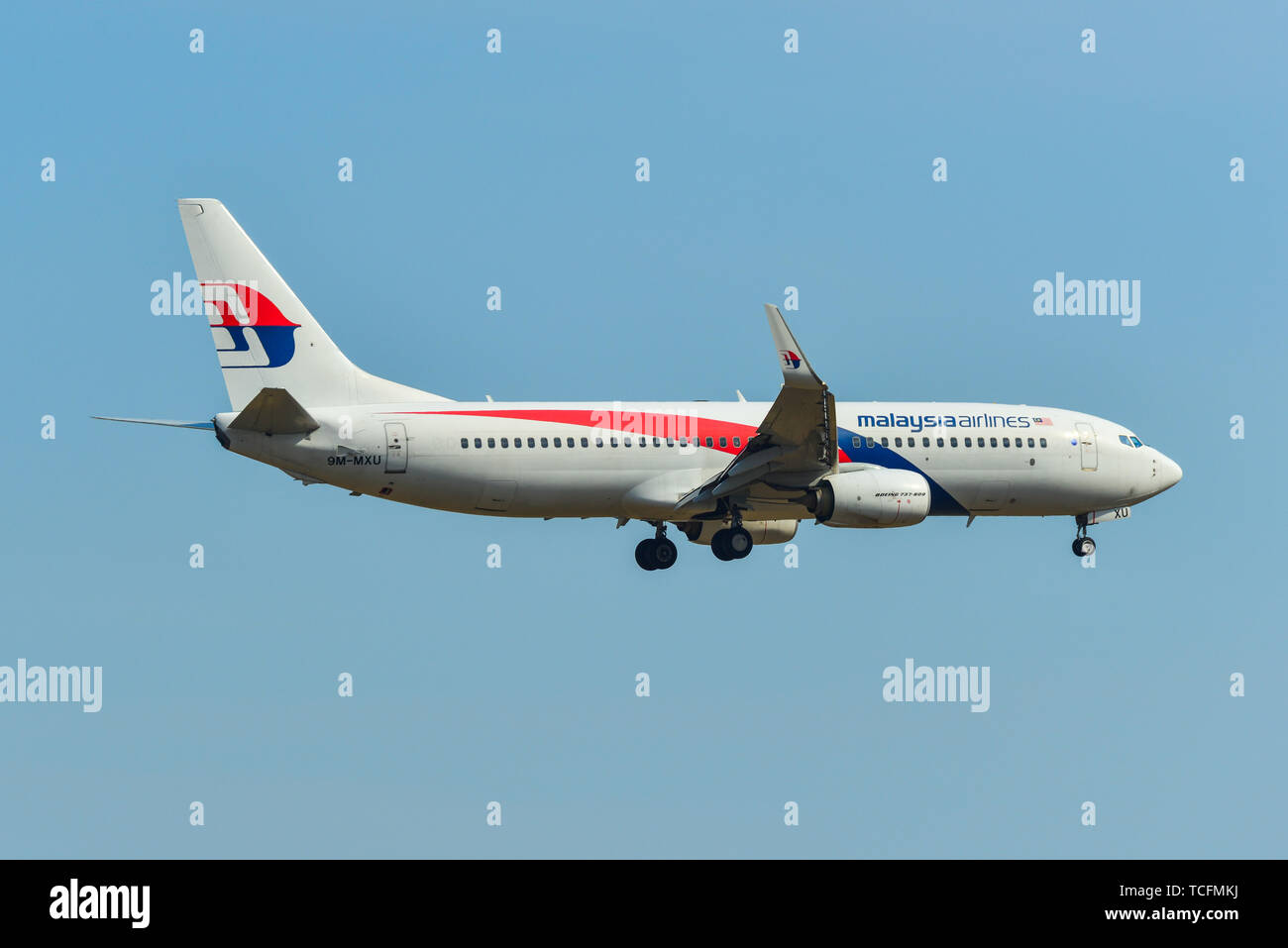 Saigon, Vietnam - Apr 23, 2019. Malaysia Airlines 9M-MXU (Boeing 737 ...