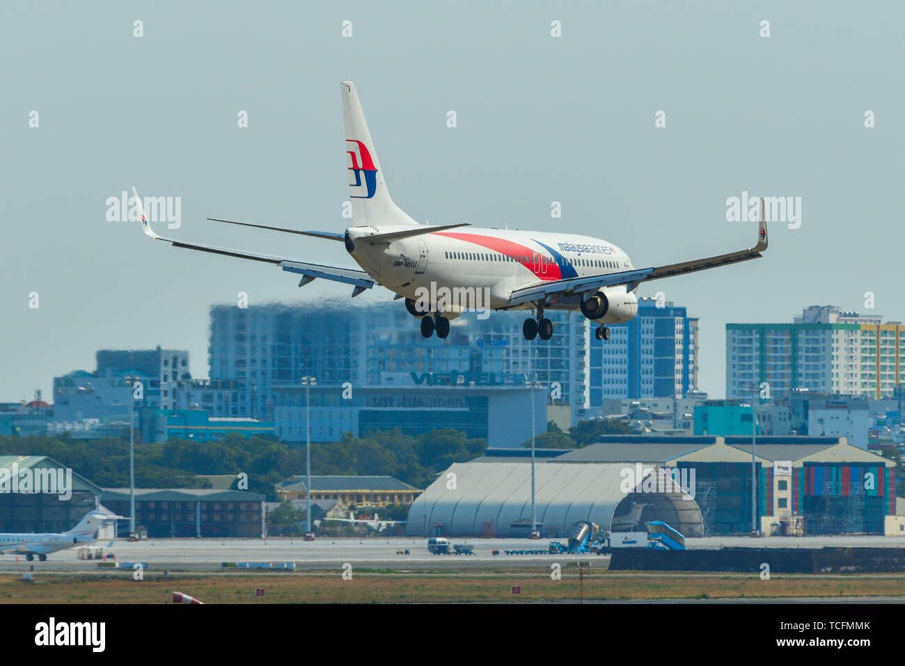 Saigon, Vietnam - Apr 23, 2019. Malaysia Airlines 9M-MXU (Boeing 737 ...