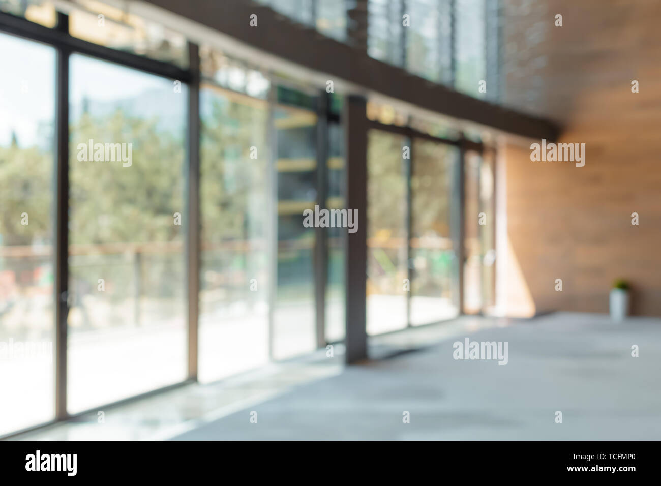 Blurred office interior space background Stock Photo - Alamy